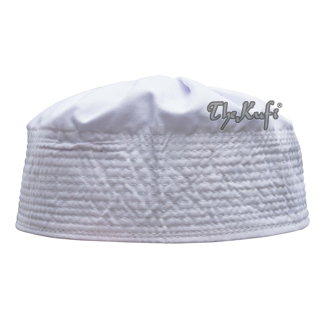 White MUSLIM PRAYER CAP Pleated-top Solid Color Plain Fabric - Etsy