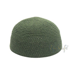 Army Green Skull Cap 100% Cotton Kufi Soft Handcrocheted 3mm - Etsy