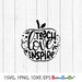 Teach love inspire Svg SVG Cut File Teacher life Svg School | Etsy