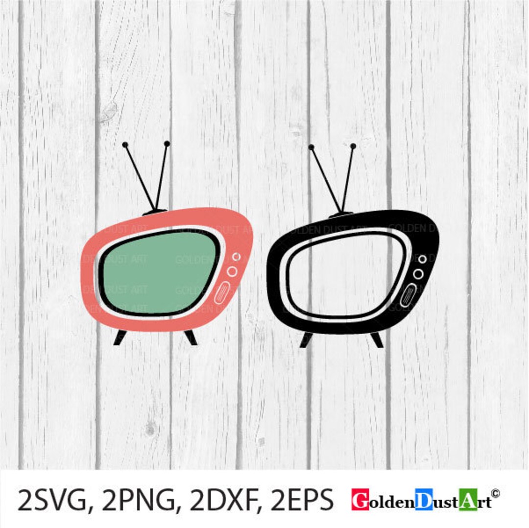 Vintage TV SVG, Retro Tv, Digital Clipart, Vintage Television, Cute ...