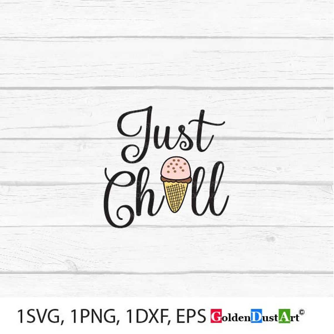 Just Chill Svg Ice cream Svg Summer Svg Summer T-shirt | Etsy