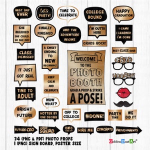 Graduation Photo Booth Props, Graduation Party Props, Graduation Photo ...