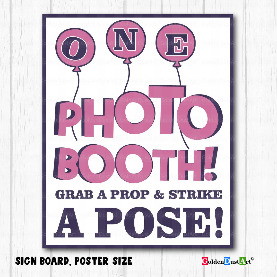 Girl 1st Birthday Photo Booth Props, Girl Birthday Party Props, First ...