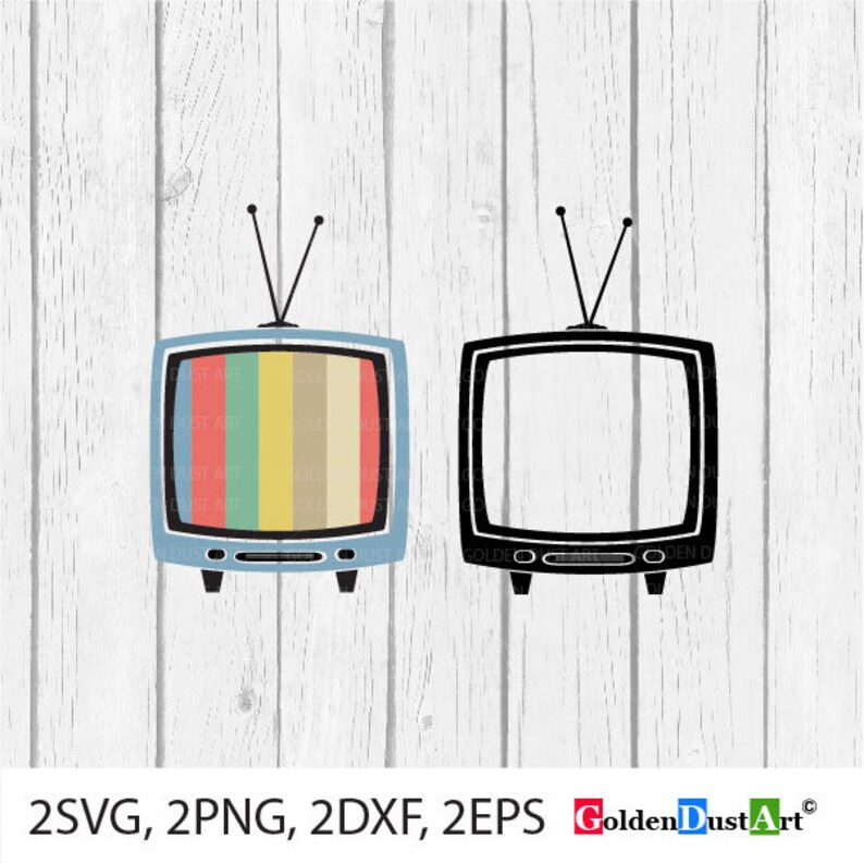 Vintage TV SVG, Retro Tv, Digital Clipart, Vintage Television, Cute ...