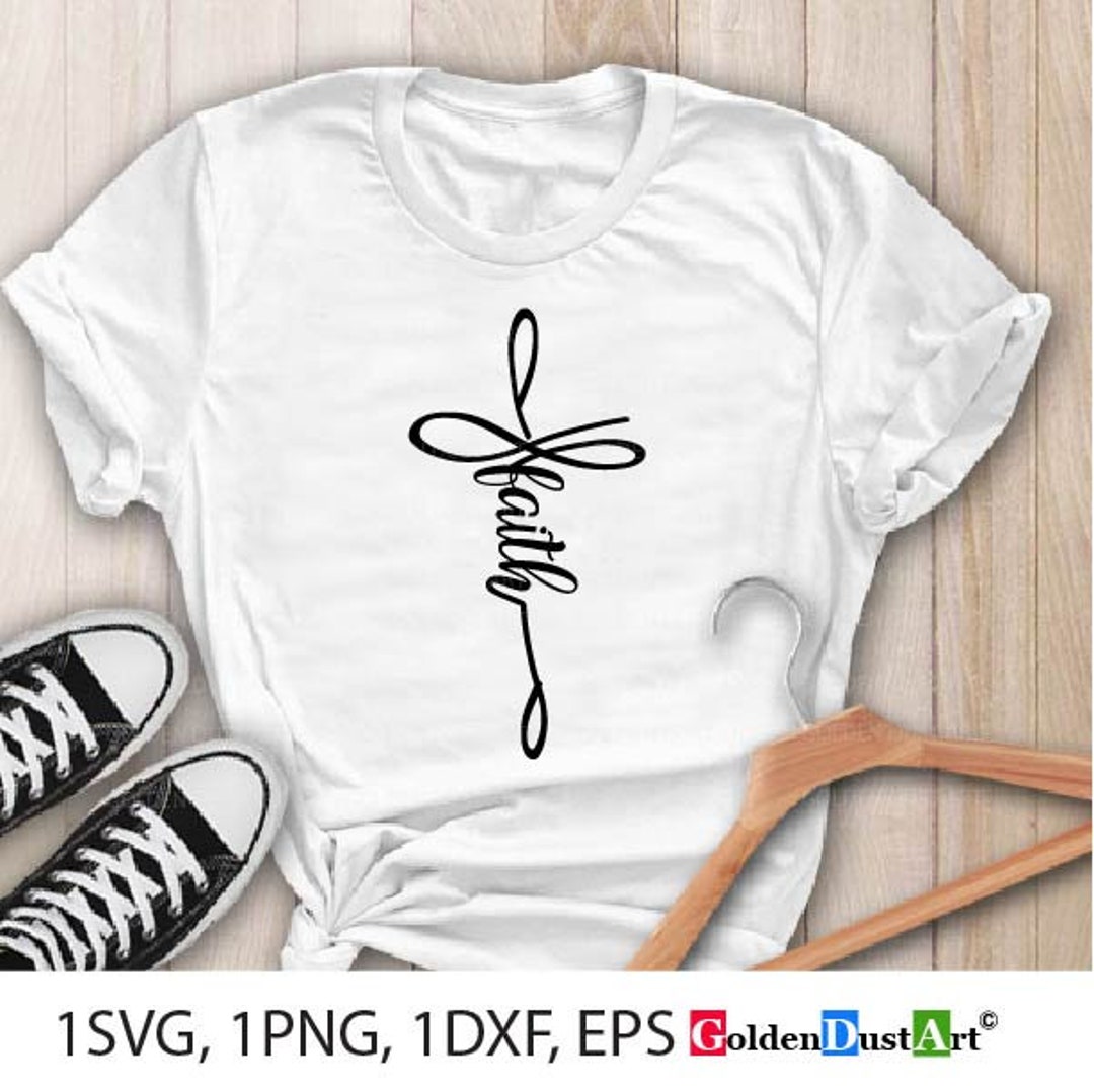 Faith Cross Svg Cut File, Cross Svg, Faith Cross Svg, Faith Script Svg ...