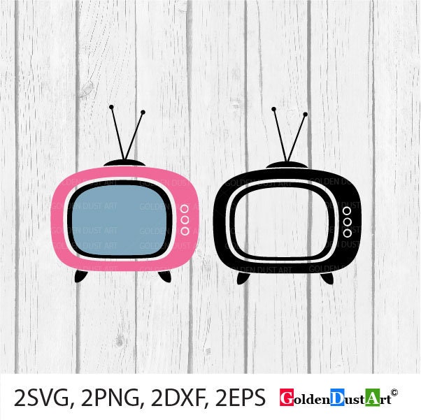Vintage TV SVG Retro Tv Digital Clipart Vintage Television - Etsy