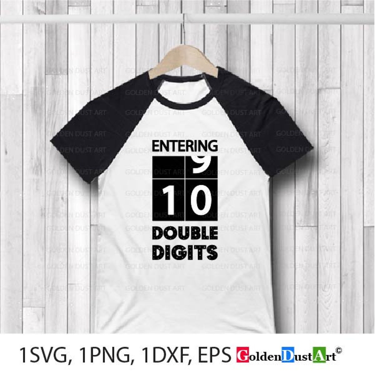Entering Double Digits Svg Double Digits Svg 10th Birthday | Etsy