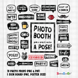 Adult Birthday Photo Booth Props, Adult Birthday Party Props, Birthday ...