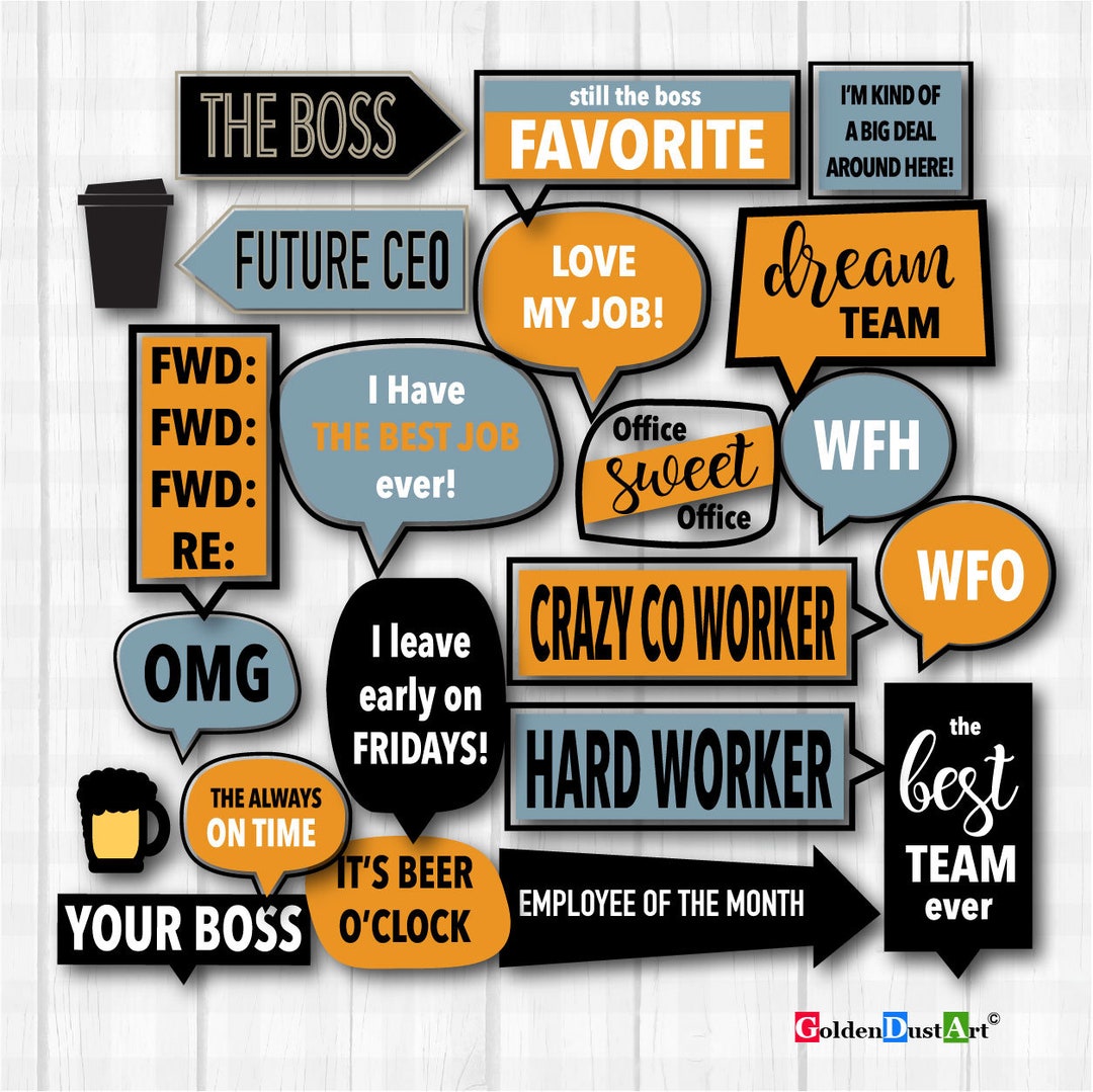 Office Party Photo Booth Props, Office Party Props, Office Photo Props ...