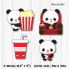 Panda Back to School, Back to School Clip Art, School Supplies Clipart ...