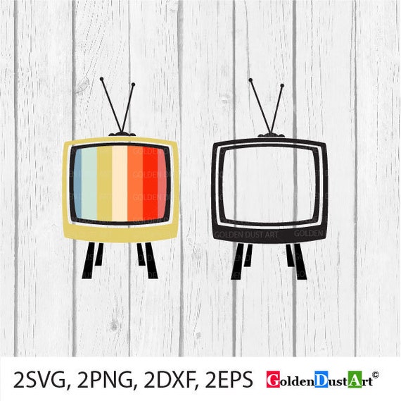 Vintage TV SVG Retro Tv Digital Clipart Vintage Television - Etsy