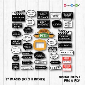 Friends Birthday Party Photo Booth Props, Friends Photo Booth Props ...