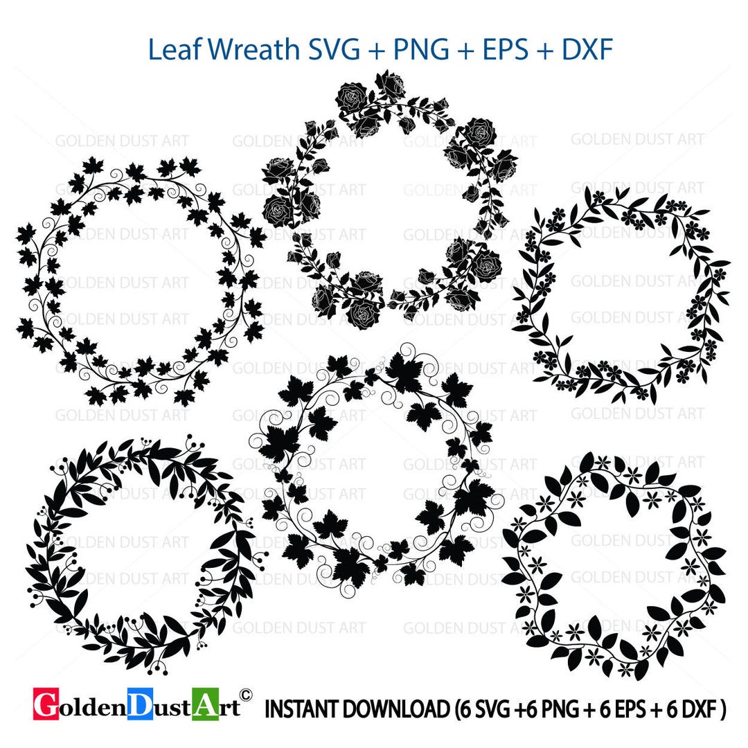 Laurel Wreath SVG Floral Wreath SVG Flower Svg Flower - Etsy