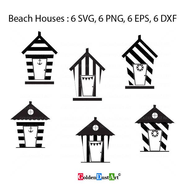Beach House Clip Art - Etsy