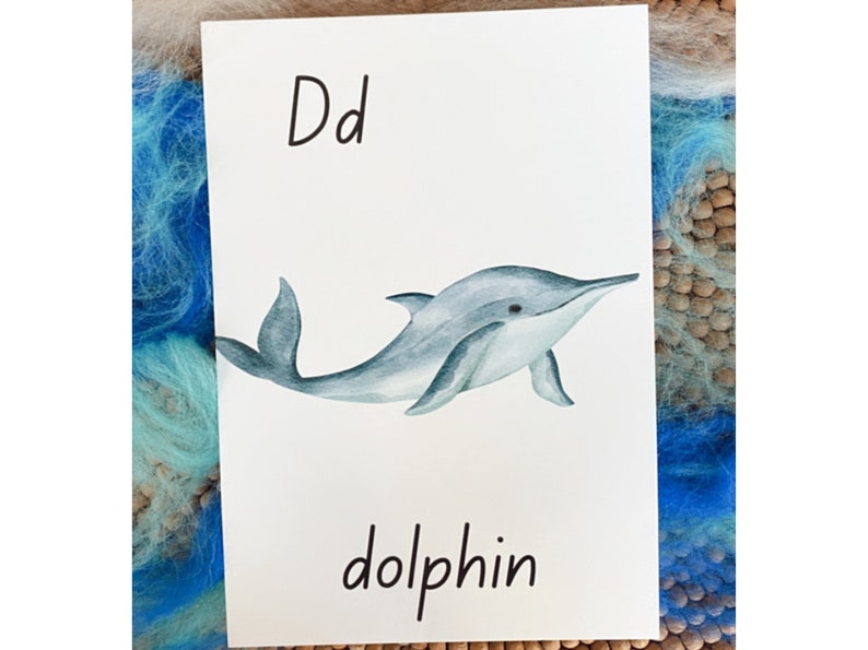 Ocean Alphabet Flash Cards / Ocean Theme Flashcards / ABC - Etsy