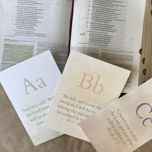Scripture Alphabet Cards Bible Verse ABC Cards Scripture Memorization ...