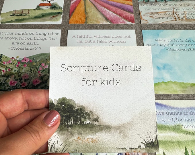 Scripture Cards for Kids Memory Verse Cards Children's Bible Verse ...