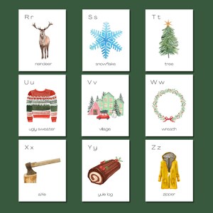 Winter Christmas Bundle Winter Flashcards ABC Activity Flash Cards ...