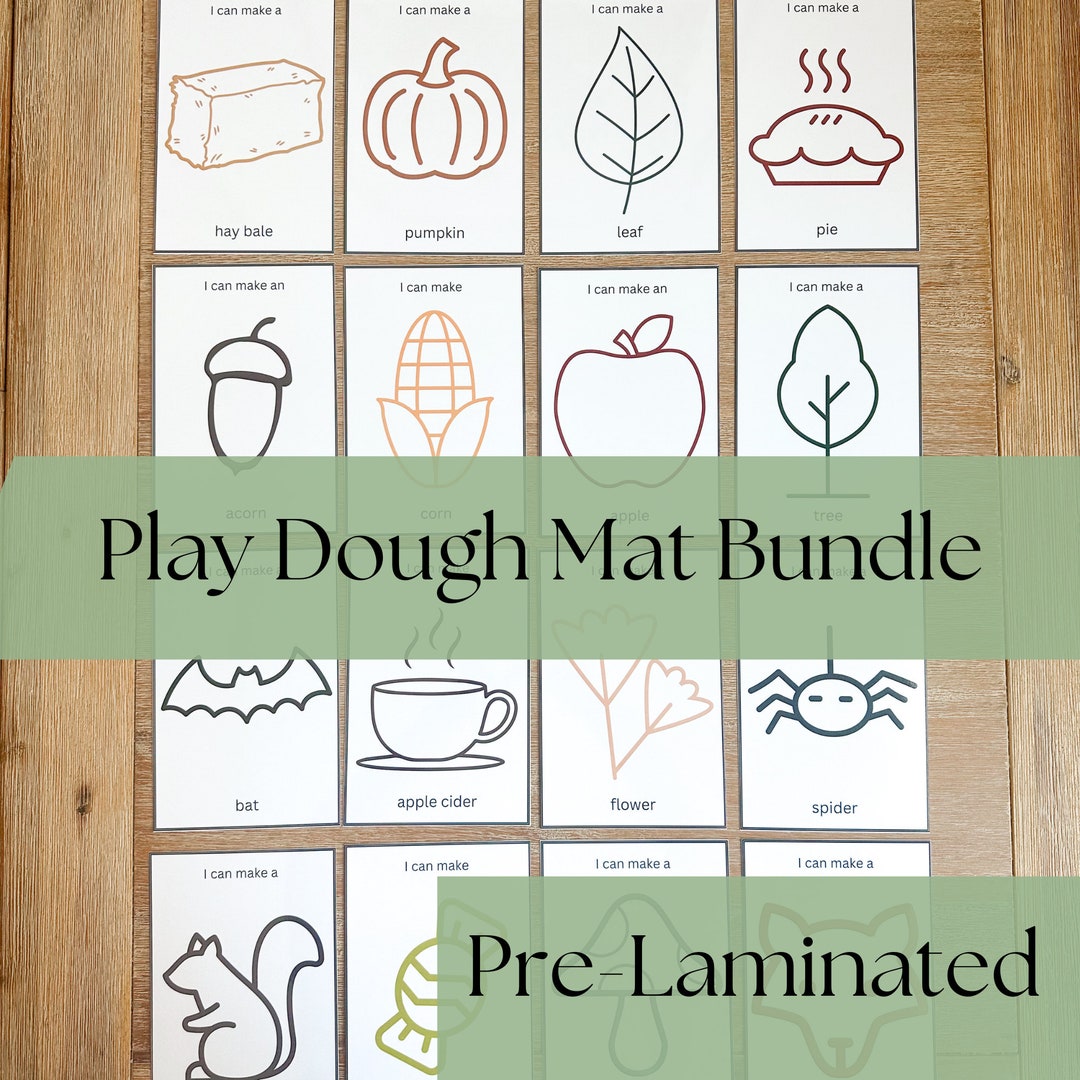 Laminated Fall Play Doh Mats Fall Sets Printed and Laminated Play Dough ...