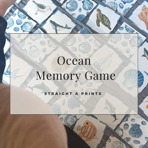 Ocean Memory Game for Kids Ocean Lover Stocking Stuffer Nature Matching ...