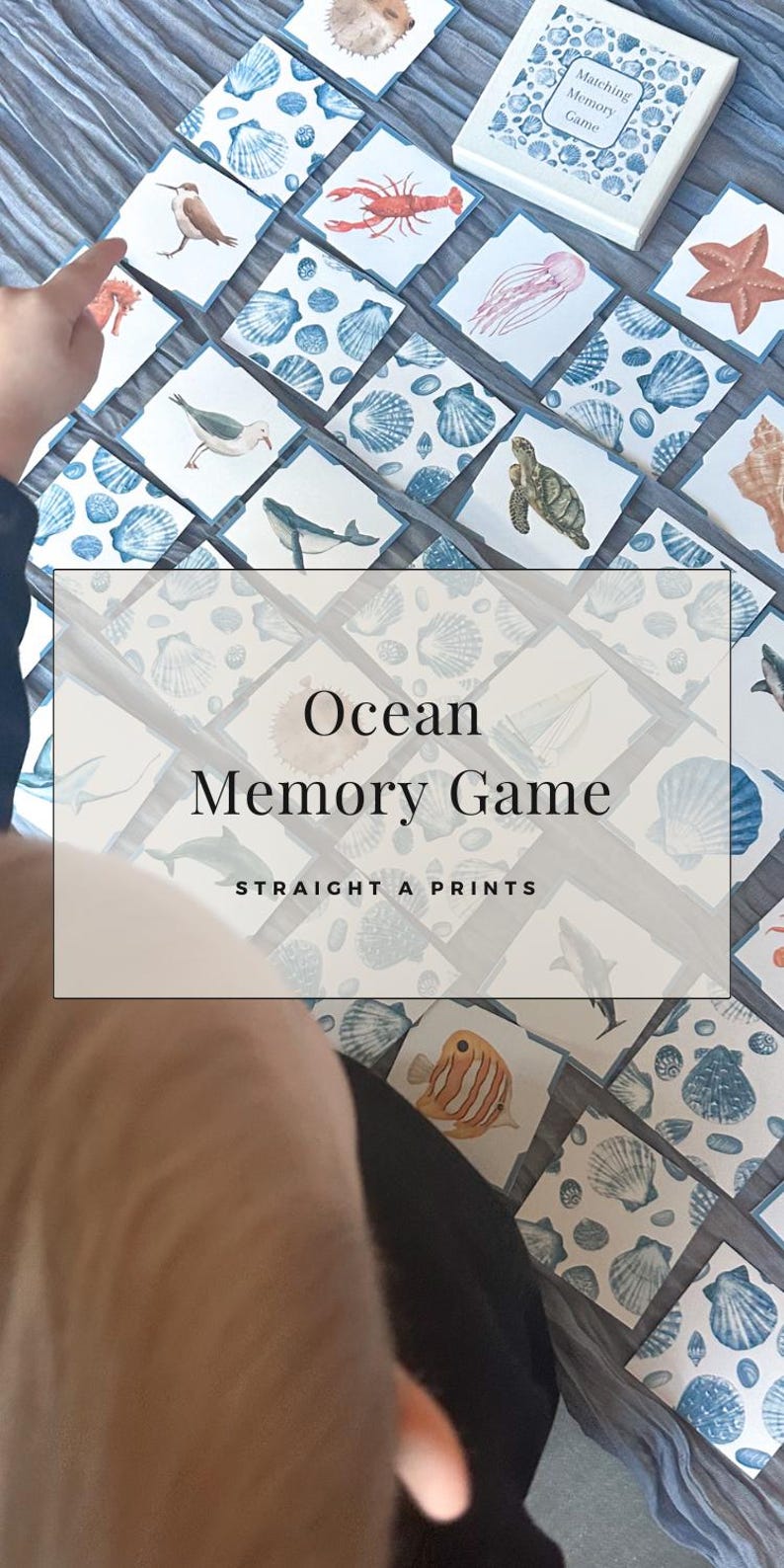 Ocean Memory Game for Kids Ocean Lover Stocking Stuffer Nature Matching ...