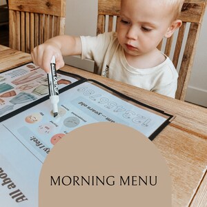 Prek & Kindergarten Morning Menu Construction Theme Morning Basket ...