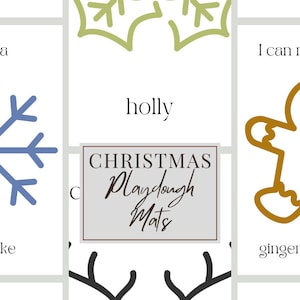 Christmas Play Dough Mats for Kids Play Doh Tools Christmas Gifts for ...