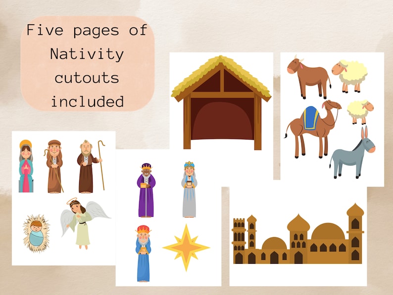 Nativity Paper Dolls / Nativity Puppet Show / Nativity Christmas Advent ...