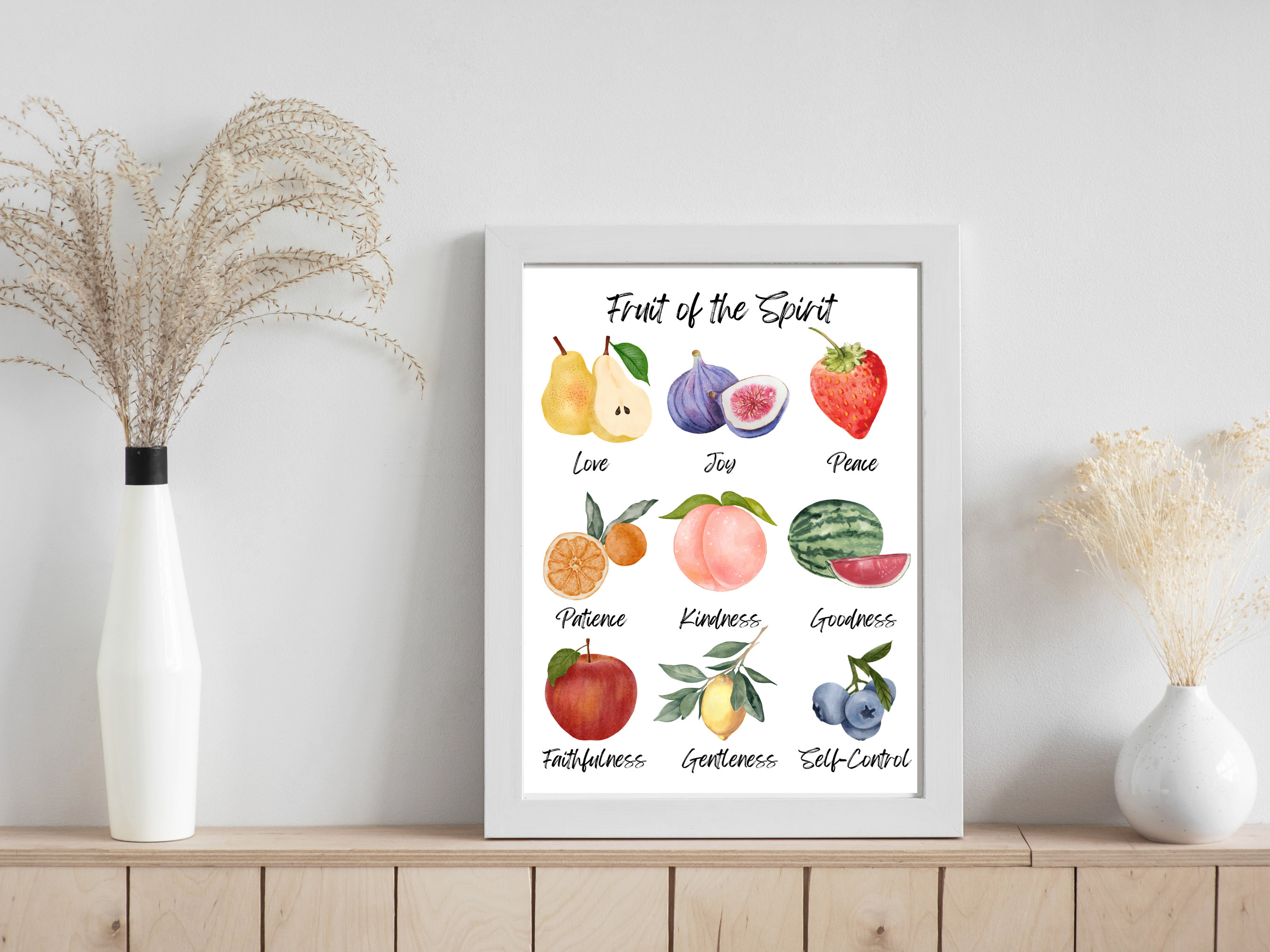 Fruit of the Spirit Poster Homeschool Christian Decor Montessori ...