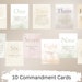 10 Commandment Cards / Bible Verse Cards / Scripture Memorization Cards ...
