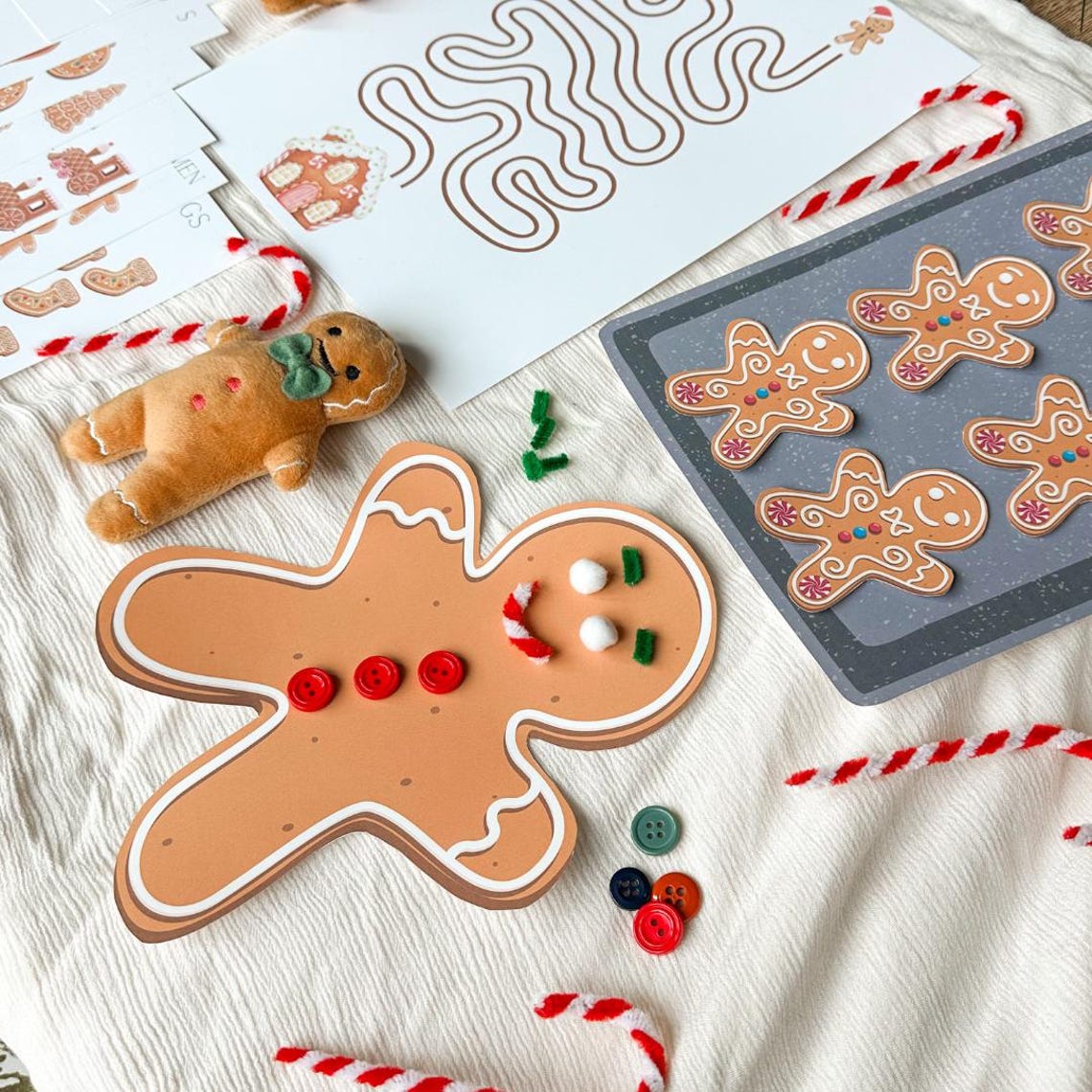 Gingerbread Activity Pack Gingerbread Theme Counting Cards Christmas ...