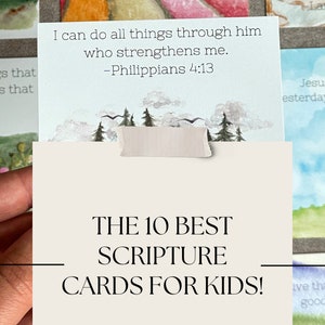 Scripture Cards for Kids Memory Verse Cards Children's Bible Verse ...