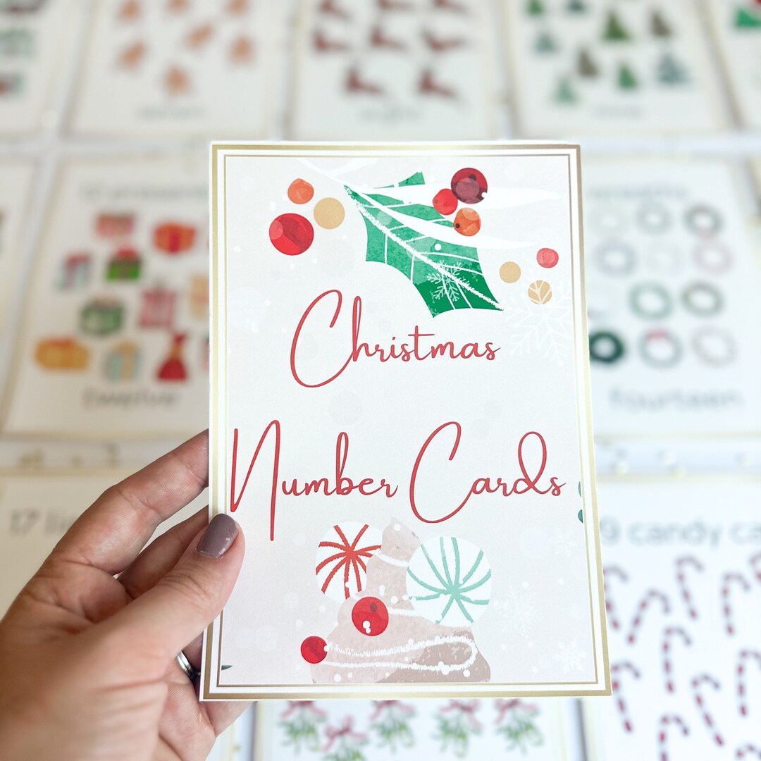 Christmas Number Flashcards | Winter Counting Cards, Homeschool ...