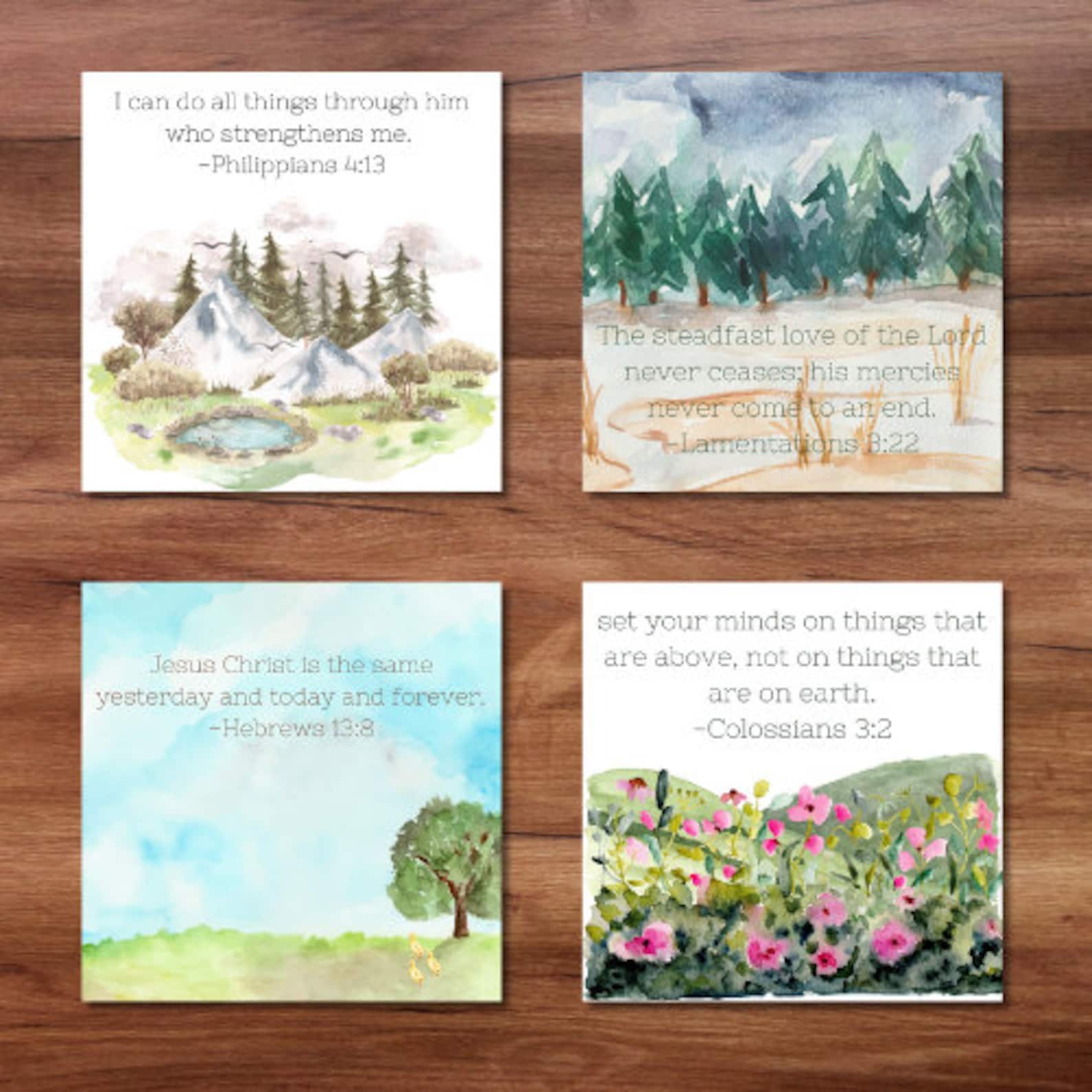 Scripture Cards for Kids Memory Verse Cards Children's Bible Verse ...