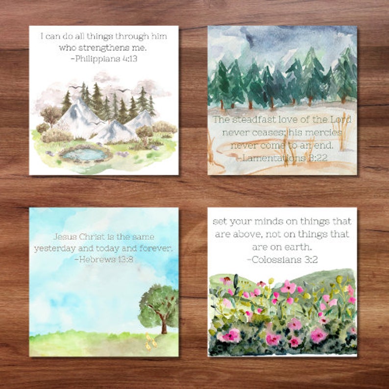 Scripture Cards for Kids Memory Verse Cards Children's Bible Verse ...