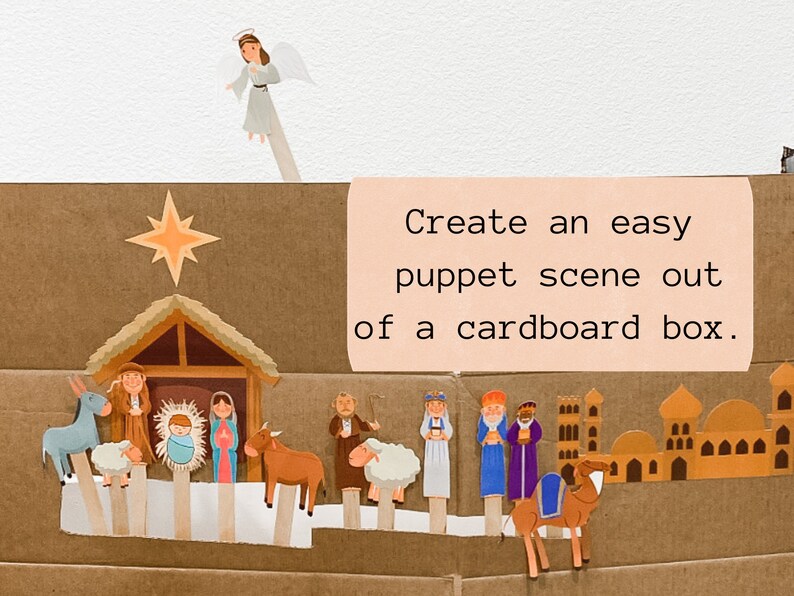 Nativity Paper Dolls Puppet Show, Christmas Advent Activity (digital ...