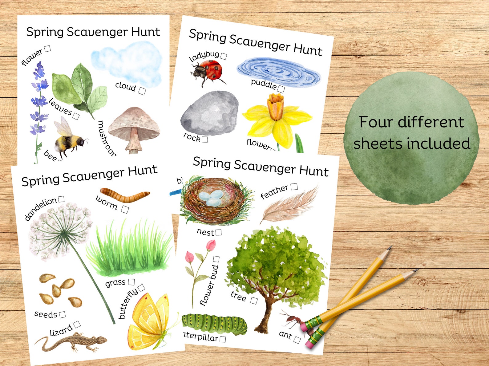 Spring Scavenger Hunt Nature Activities for Kids Printable Games for ...