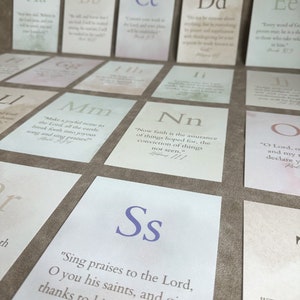 Scripture Alphabet Cards Bible Verse ABC Cards Scripture Memorization ...