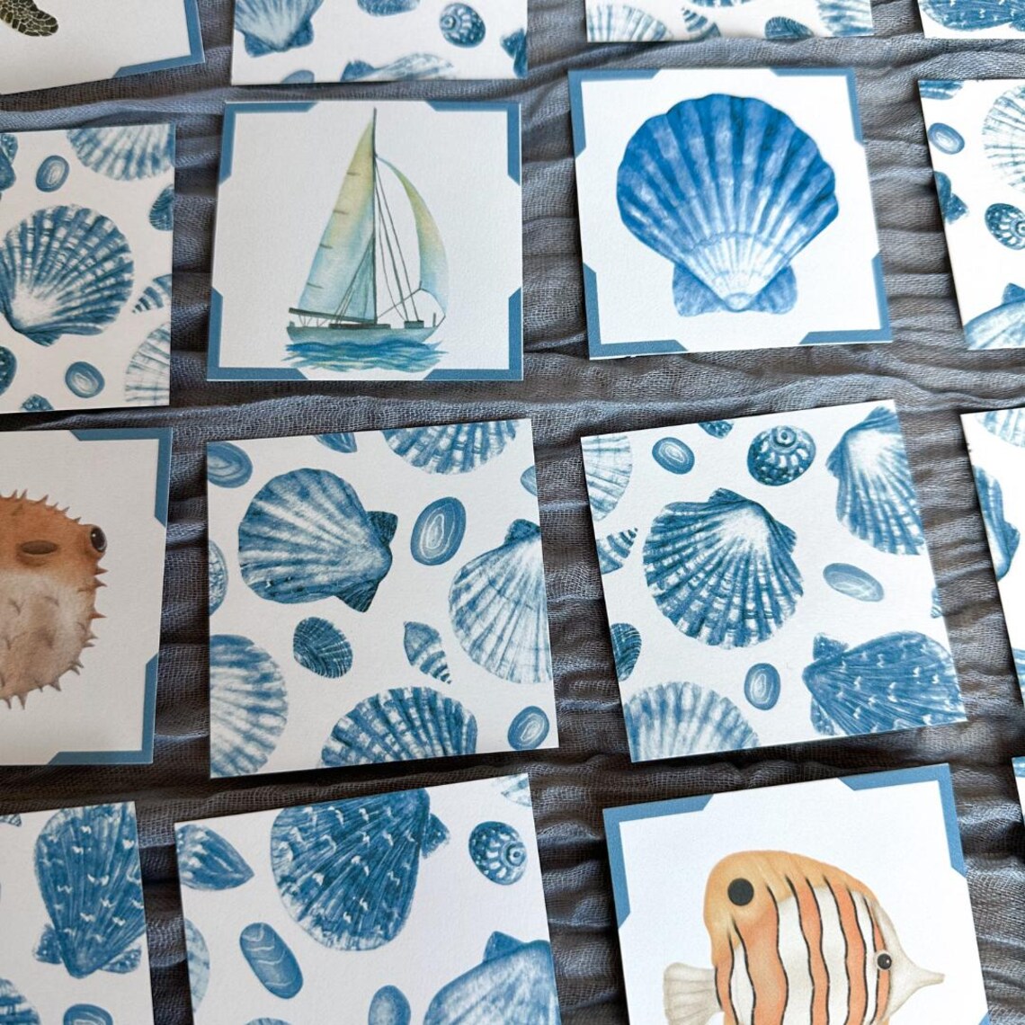 Ocean Memory Game for Kids Ocean Lover Stocking Stuffer Nature Matching ...