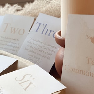 10 Commandment Cards Bible Verse Cards Scripture Memorization Cards ...