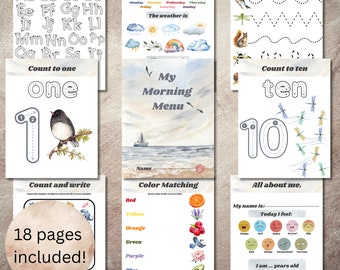 Prek & Kindergarten Morning Menu Construction Theme Morning Basket ...