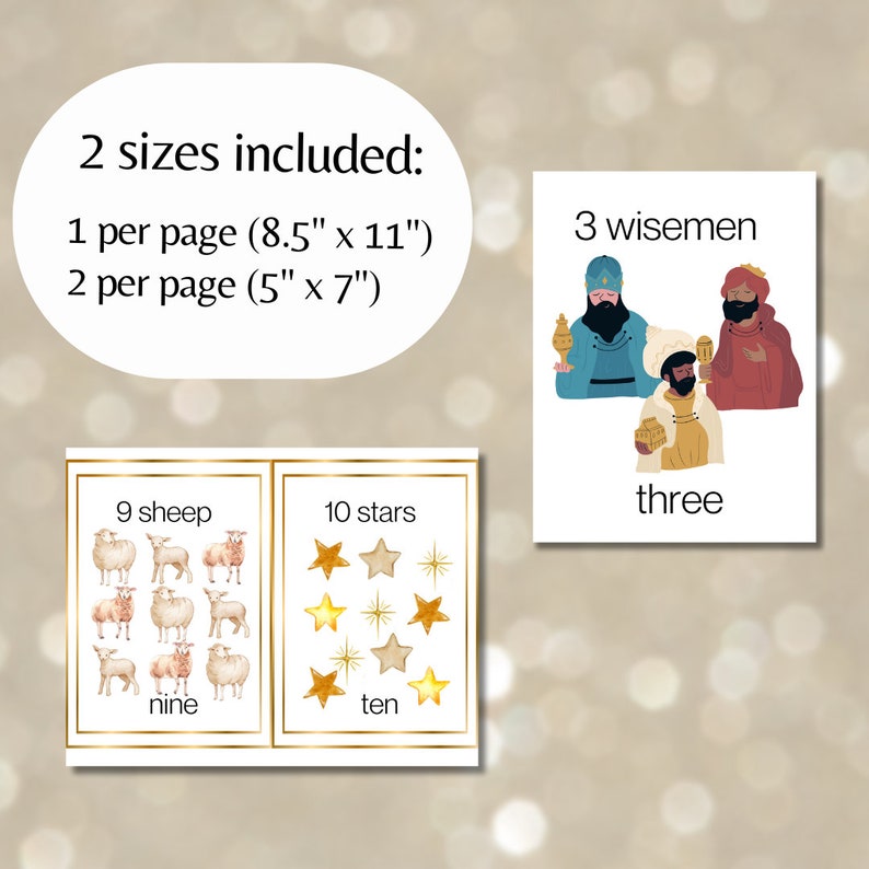 Nativity Counting Cards, Christian Homeschool Christmas Activity ...