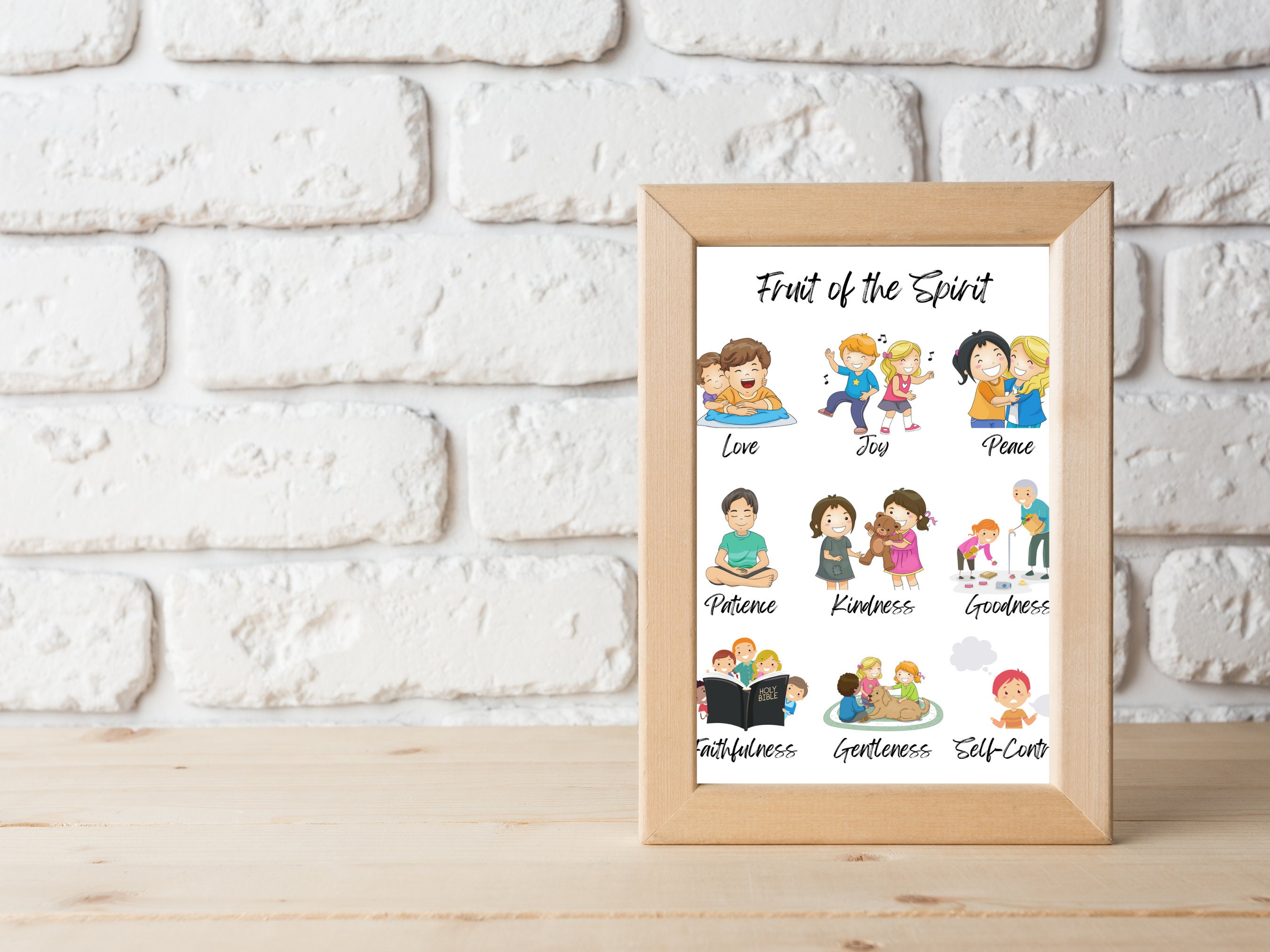 Fruit of the Spirit Poster Homeschool and Classroom Decor Calming ...