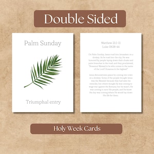 Easter Story Cards Christian Easter Flashcards Easter Basket Stuffers ...