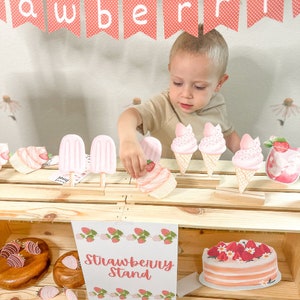 Dramatic Play Strawberry Treats Stand for Birthday Party's and ...