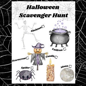 Halloween Scavenger Hunt / Activities for Kids / Printable Games for ...