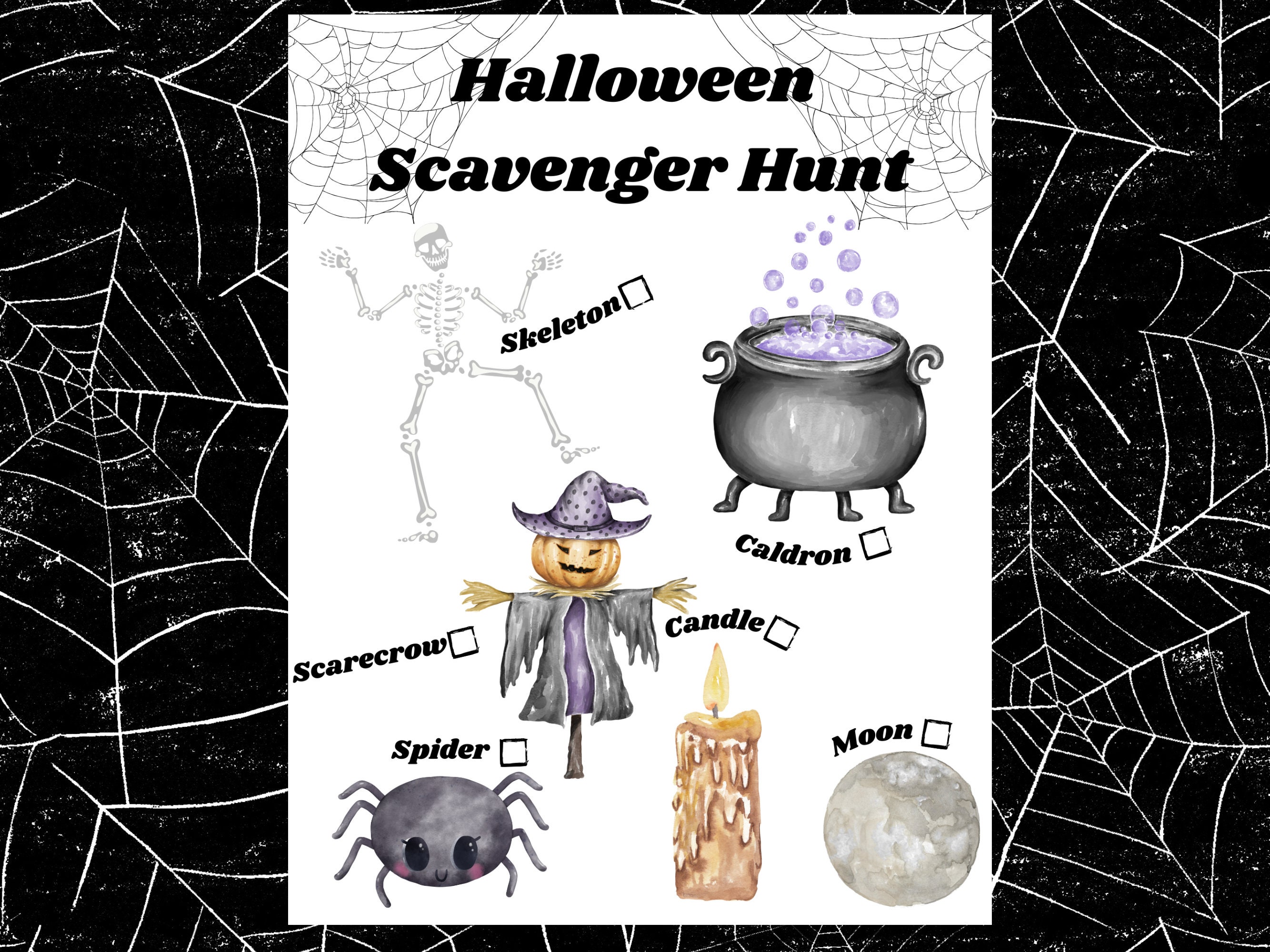 Halloween Scavenger Hunt / Activities for Kids / Printable Games for ...