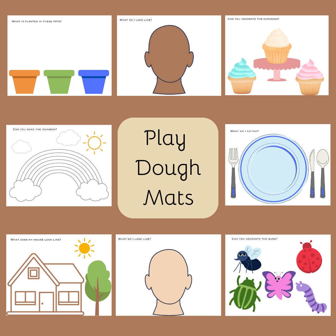 Playdough Mats for Play Dough Activities Bundle Playdough Scenes ...