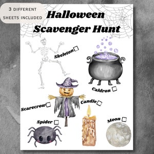 Halloween Scavenger Hunt Activities for Kids Printable Games for Kids ...