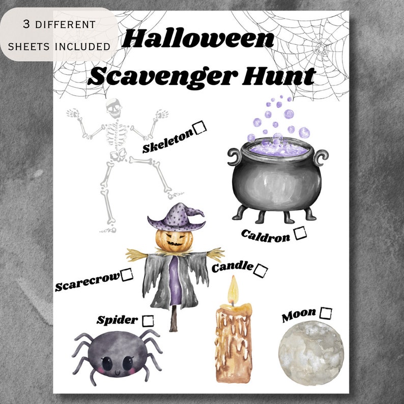 Halloween Scavenger Hunt Activities for Kids Printable Games for Kids ...